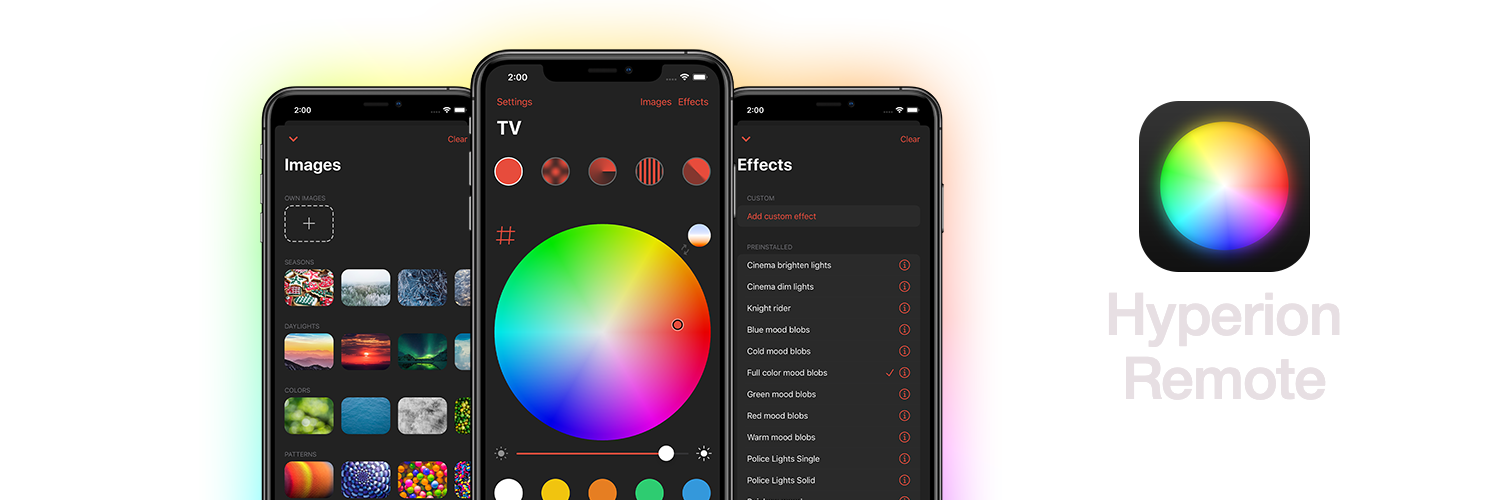 Hyperion Remote – iOS app to control colors & light effects
